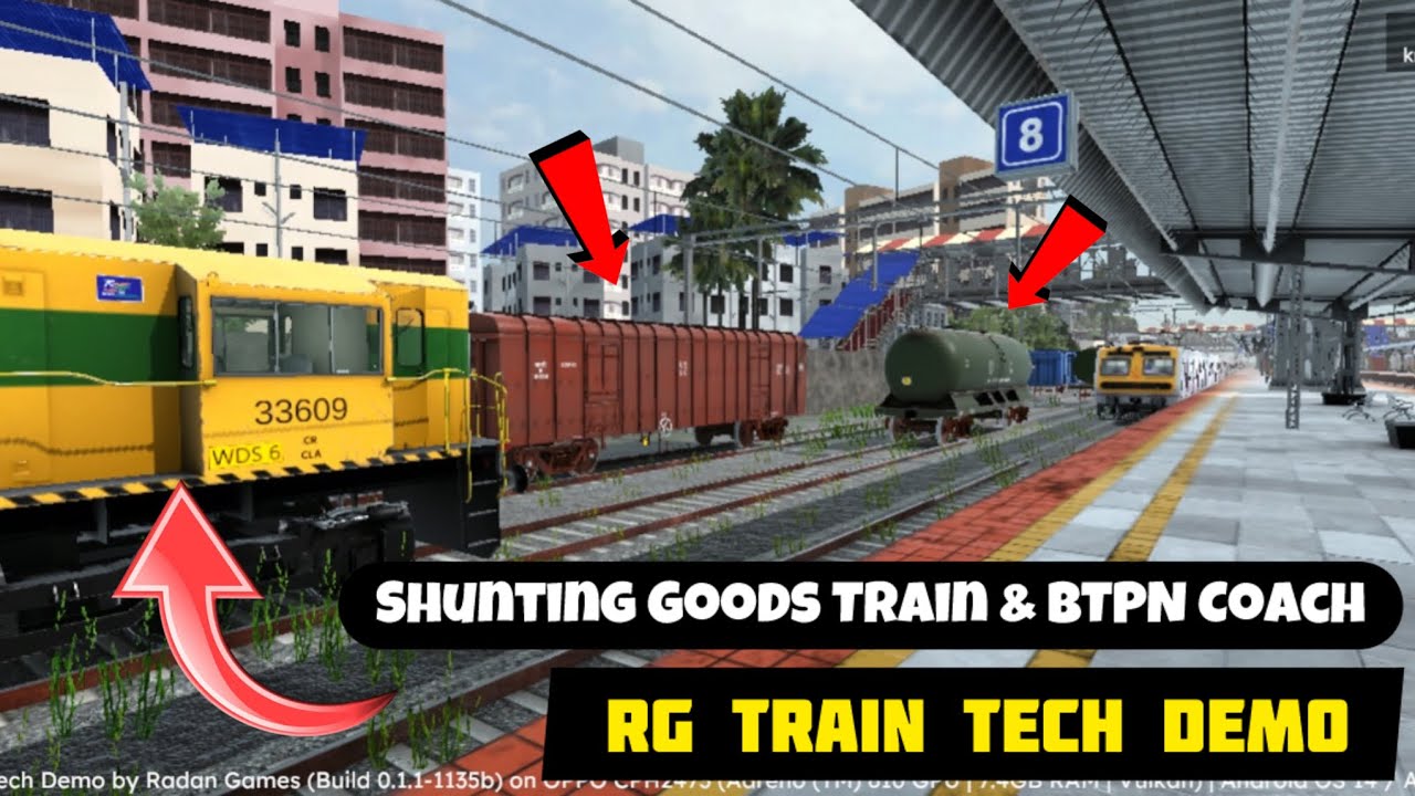 RG Train Tech Demo | Shunting Goods Train & BTPN Coach - YouTube