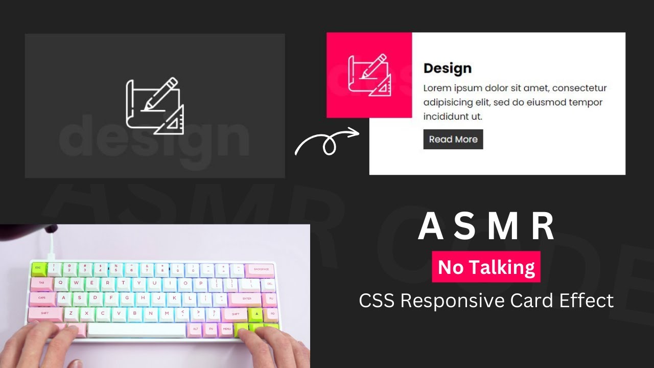 ASMR Programming - CSS Responsive Cards Hover Effect - No Talking - YouTube