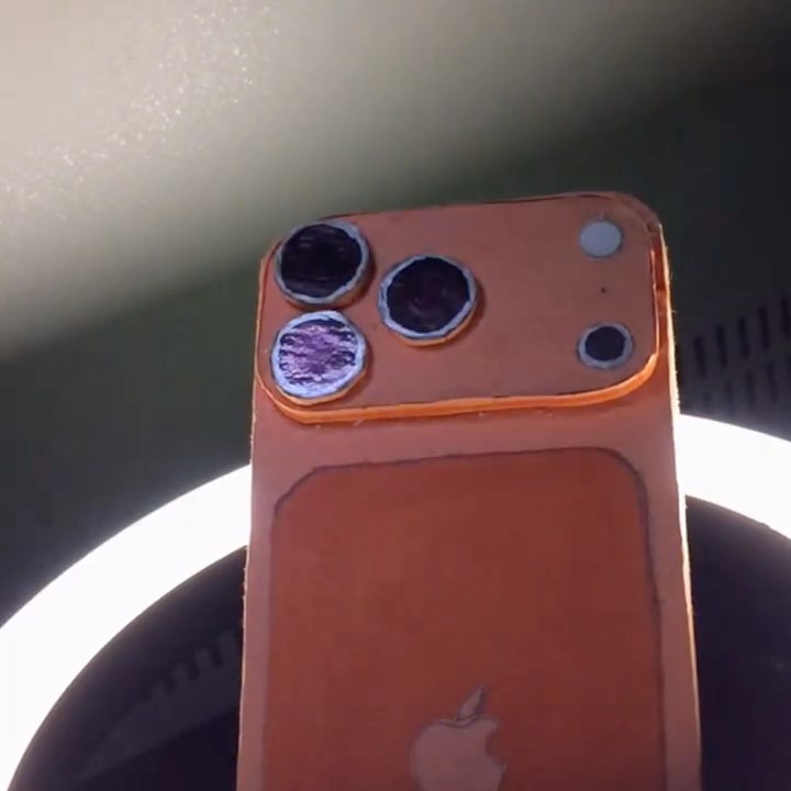iPhone 17 pro max made from cardboard #phone #apple - YouTube