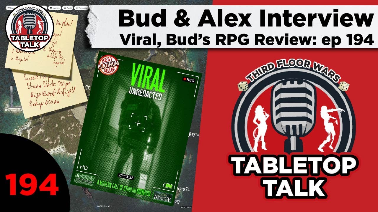 Bud and Alex (Bud's RPG Review, Viral for CoC) Interview: ep 194 - YouTube