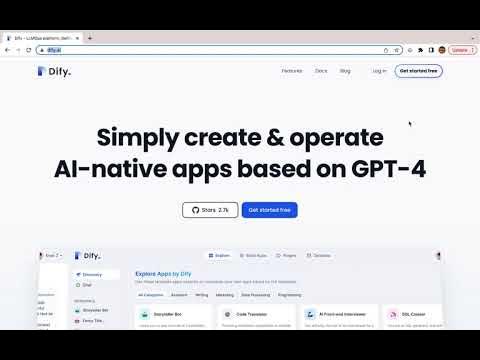 Build your own AI-based (GPT4) Application by dify.ai - YouTube