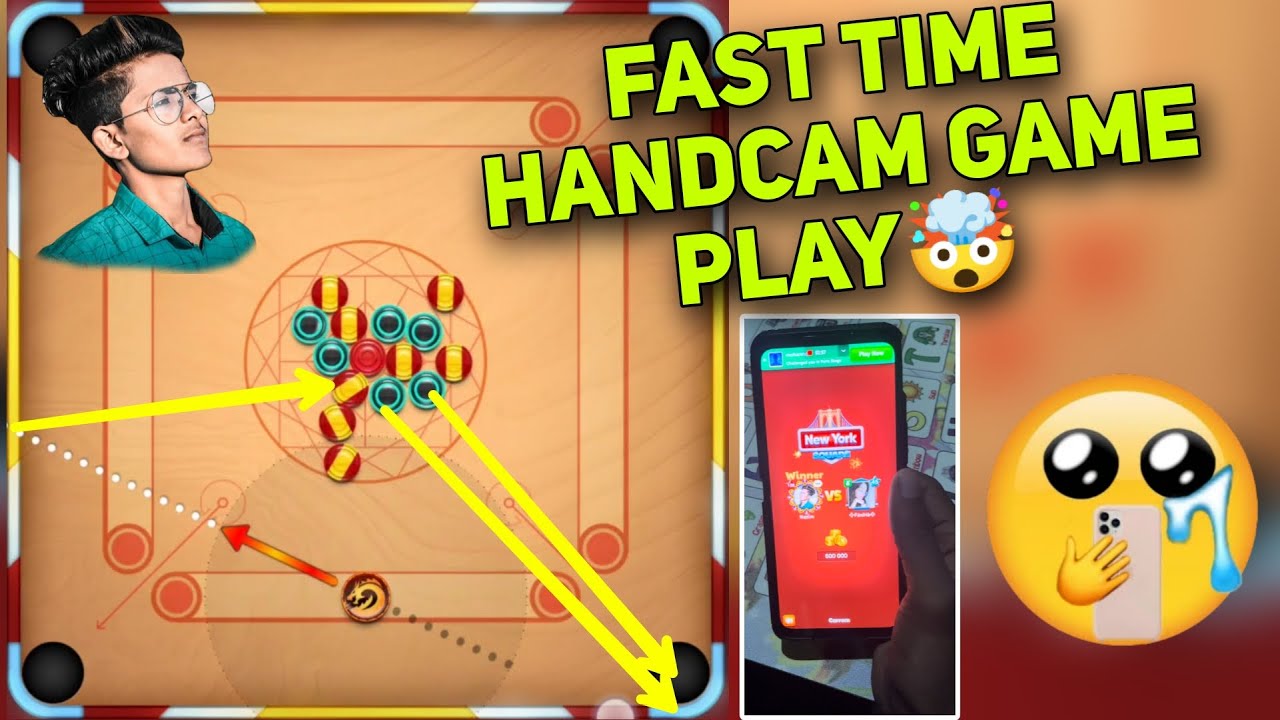 Handcam Game play Carrom pool 🤯🥵 | Fast Time Handcam game play with ...