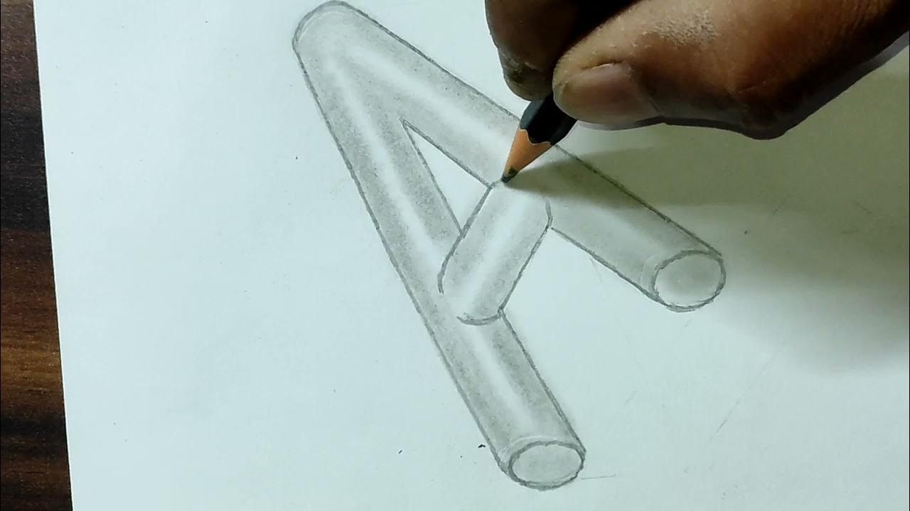 HOW TO DRAW A IN 3D - YouTube