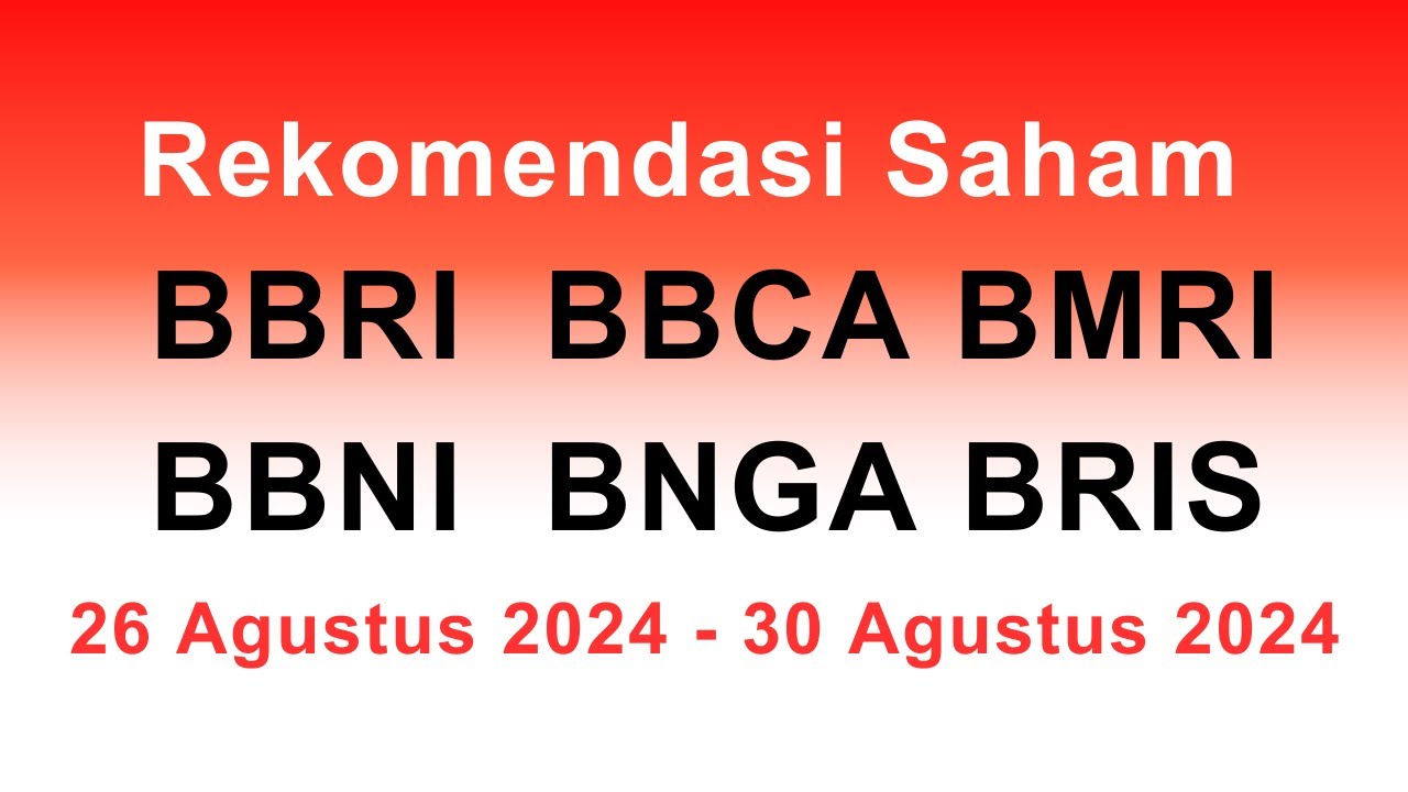 Analisa Saham Perbankan BBRI BBCA BMRI BBNI BNGA BRIS 26 - 30 Agustus ...