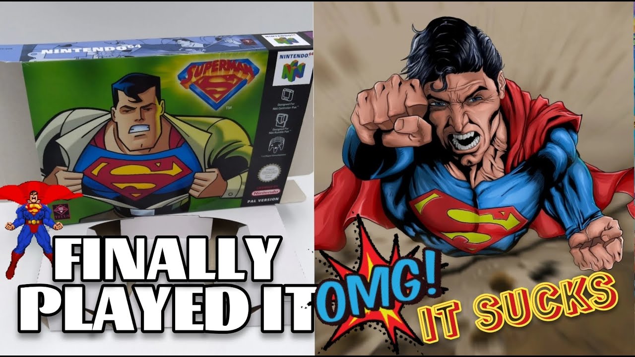 FINALLY PLAYED NINTENDO SUPERMAN 64 - YouTube