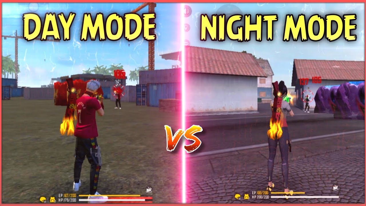 Free Fire Night Mode Gameplay Vs Day Mode Gameplay 💥💥 || Which Is Best ...