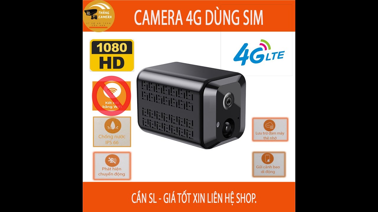 Camera 4G dùng sim, camera mini nhỏ gọn, giám sát gia đình, hướng dẫn ...