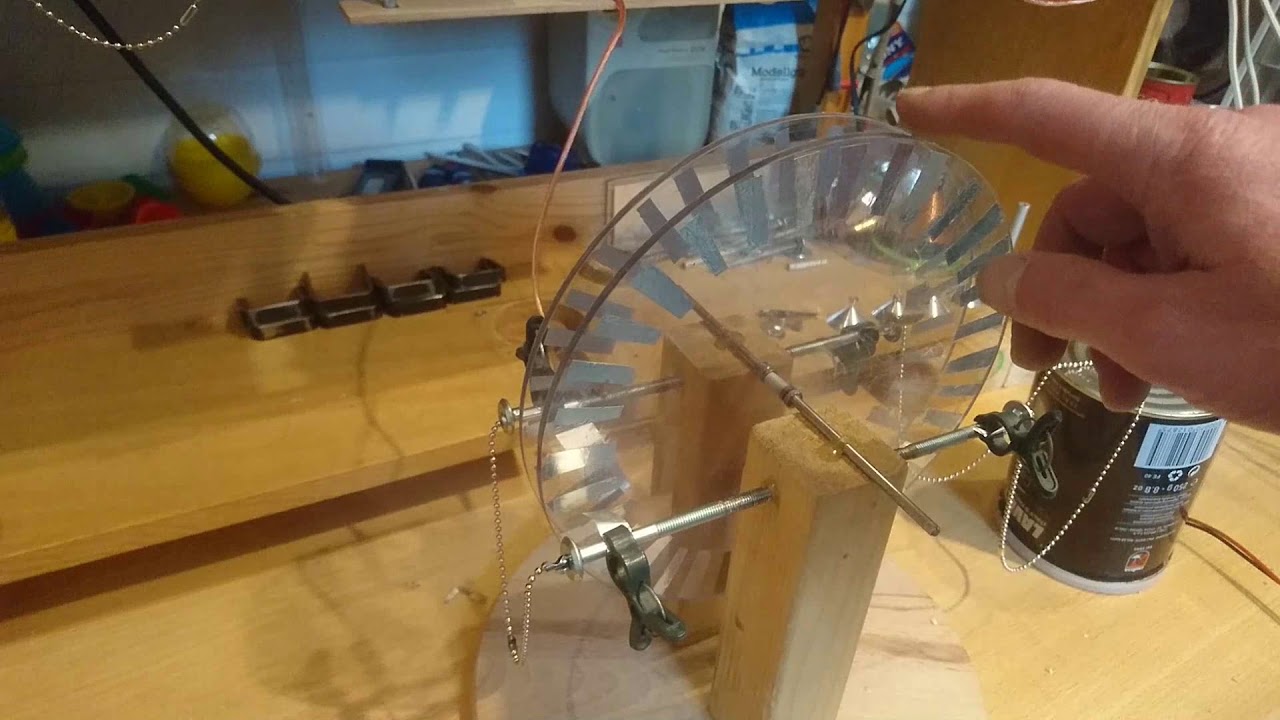Counter Rotating Discs electrostatic motor - YouTube
