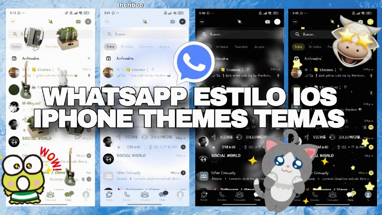 ⭐🫨Temas nuevos para WhatsApp Estilo iOS iPhone| Android | aesthetic ...