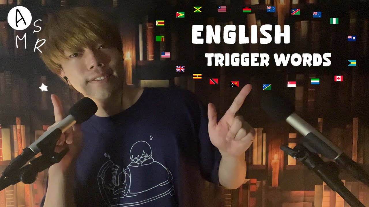 ｟ASMR｠ English trigger words & hand movements for sleep🤤ゆっくりな英語のオノマトペと近距離ハンドムーブメントが即眠たくなりそう🤤マウス ...