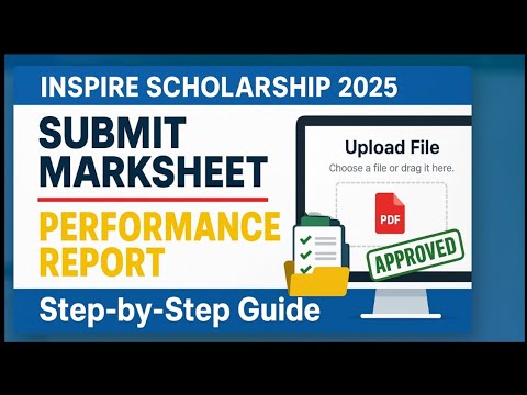How to submit Mark's sheet and performance report|inspire Scholarship ...
