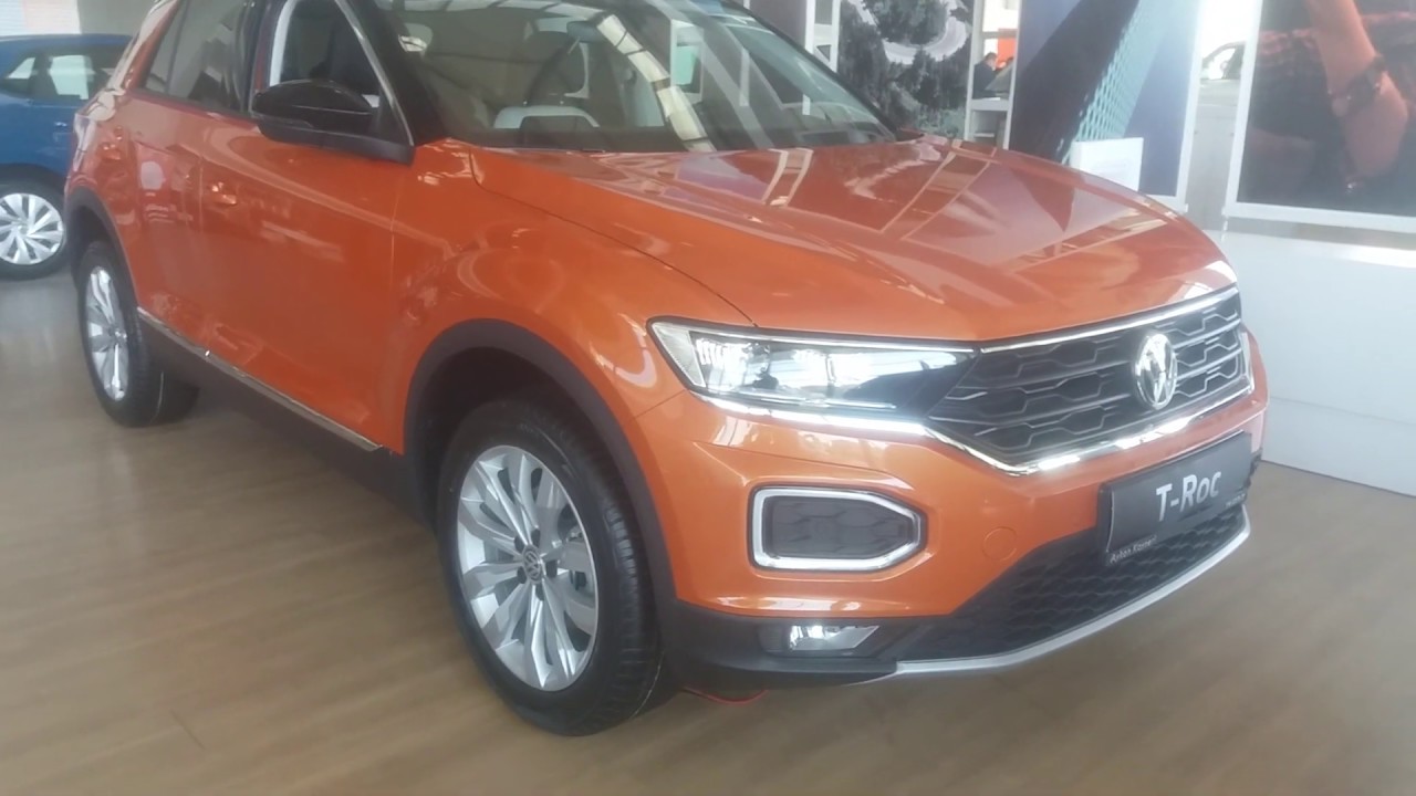 Volkswagen 2019 model T-Roc tropik turuncu inceliyoruz. - YouTube