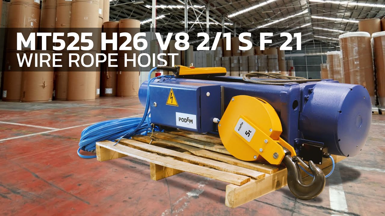 JUAL HOIST PODEM 5 TON FIXED TYPE DENGAN TIPE "PODEM 5 MT525 H26 V8 2/1 ...