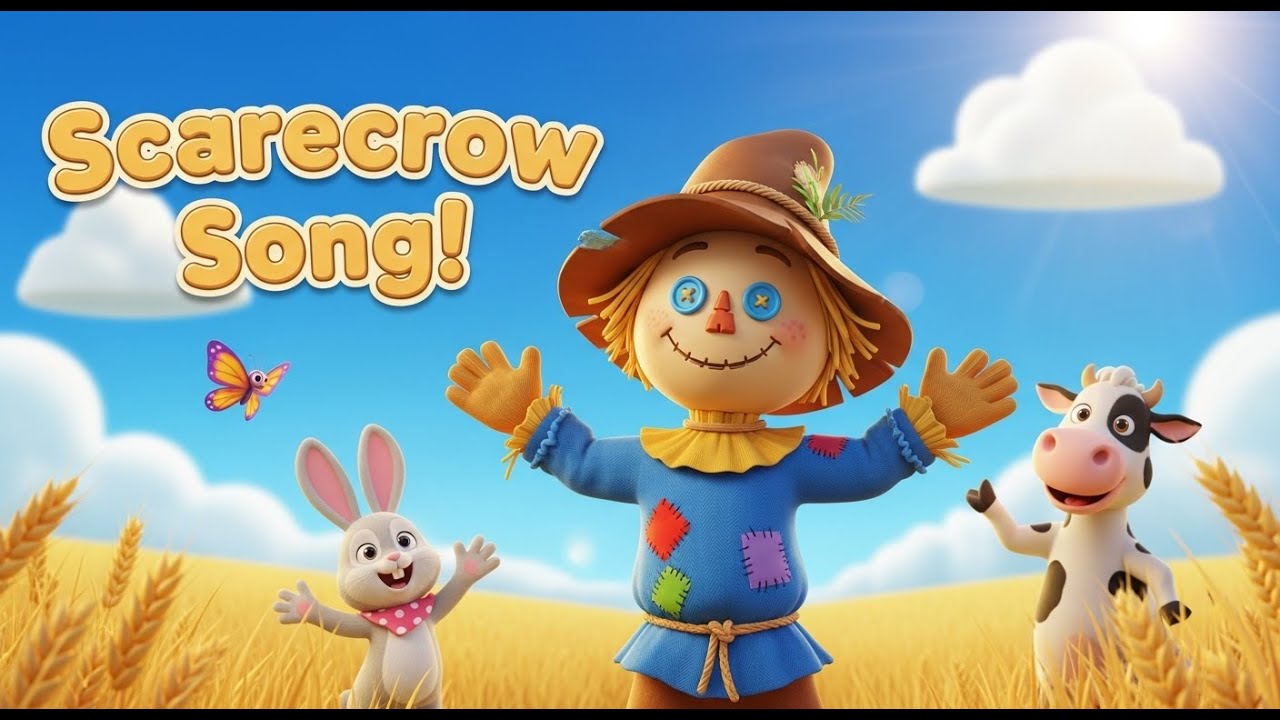 Scarecrow Song for Babies | Fun Farm Nursery Rhyme | Kids Songs by ...