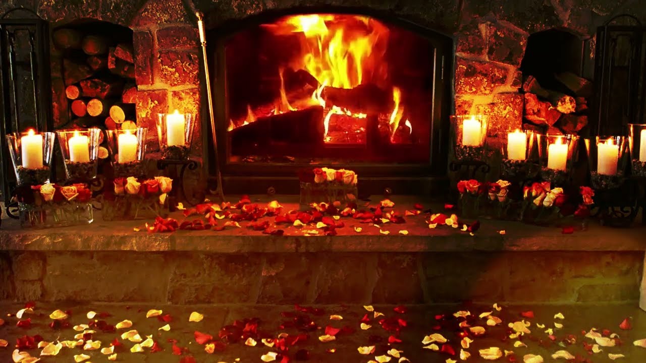 Peaceful Fireplace HD | रात में आग - YouTube
