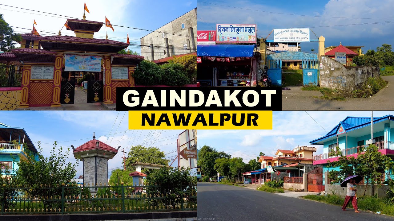 Gaindakot - NAWALPUR [4K🇳🇵] - Virtual Walking Tour 2022, Nepal - YouTube