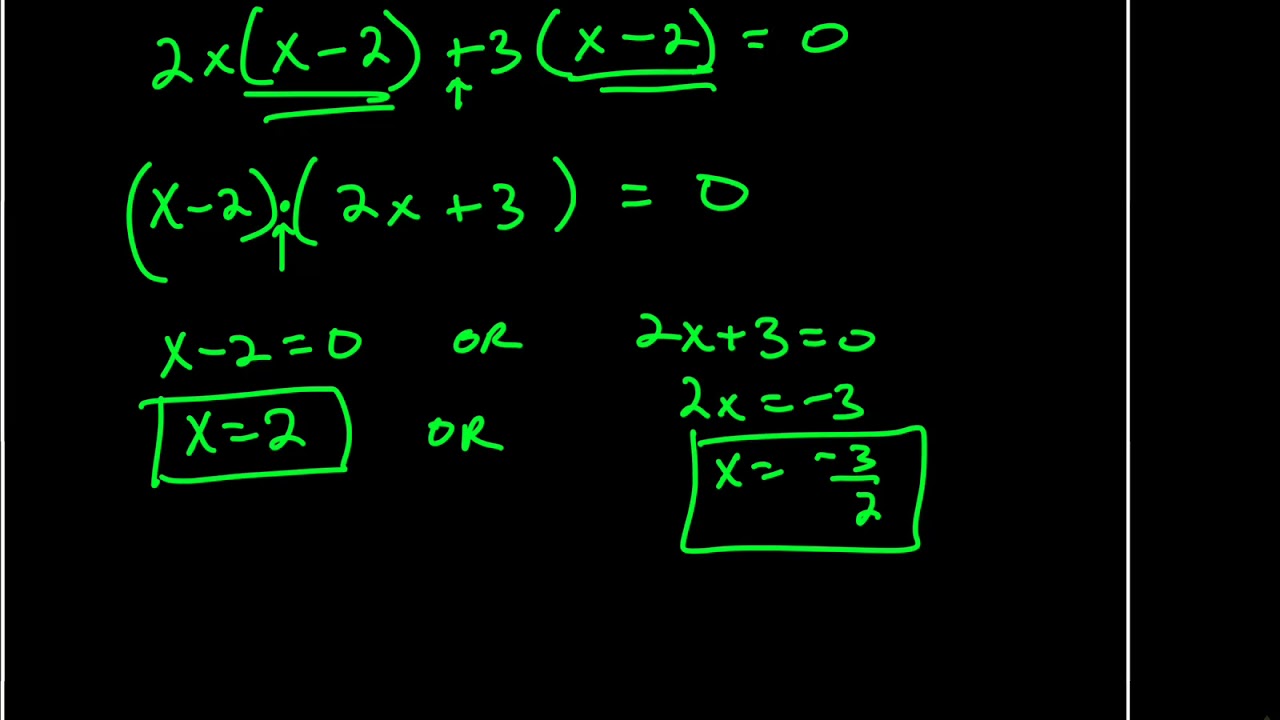 Solve By Factoring Notes Youtube 4071
