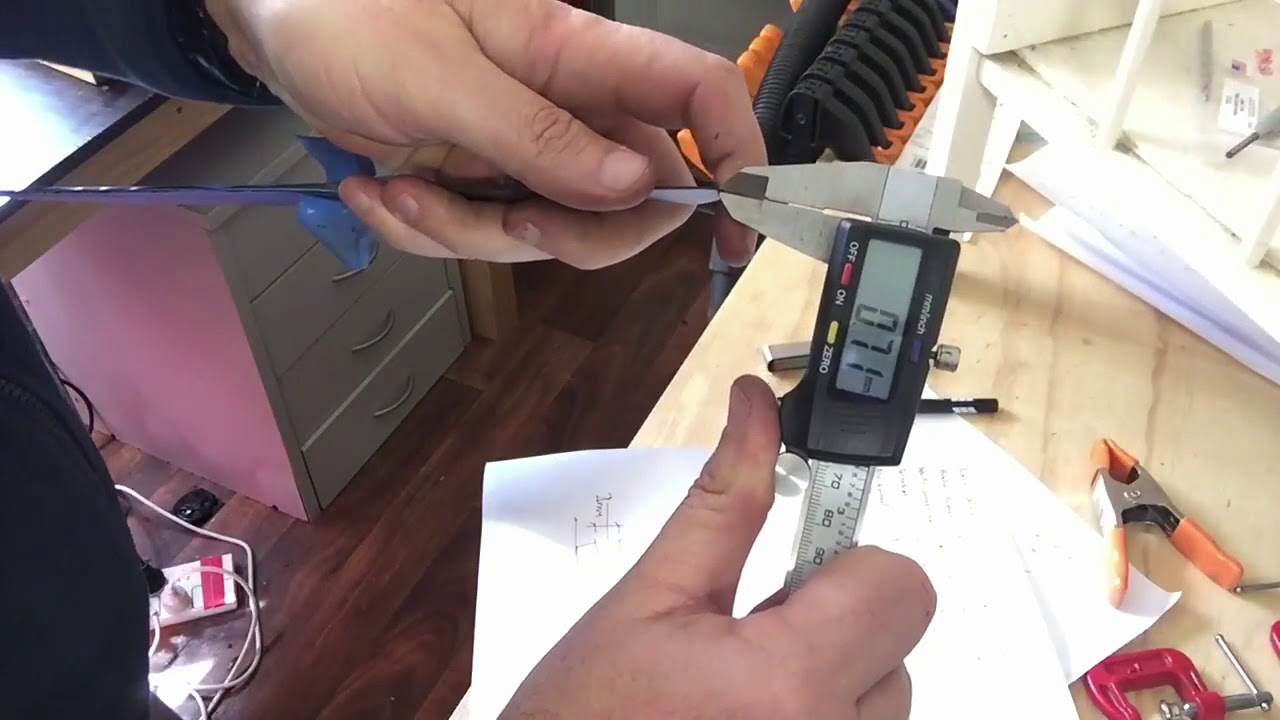 Fixing scales to a tapered tang knife Part 1 - YouTube