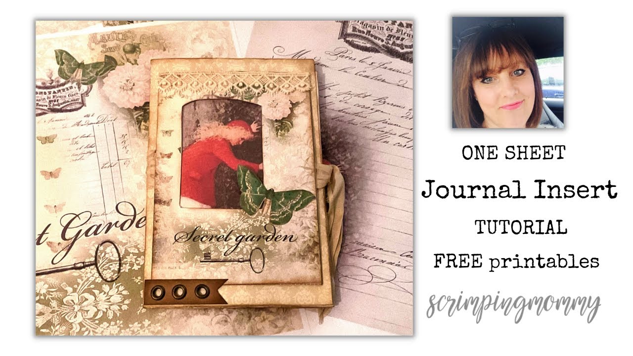 ONE SHEET journal insert with FREE PRINTABLE #secretgarden - YouTube