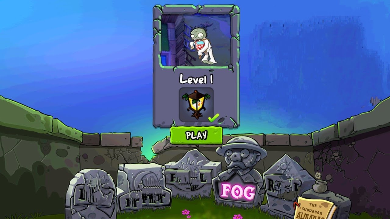 Plants vs Zombies fog Part 1 - YouTube