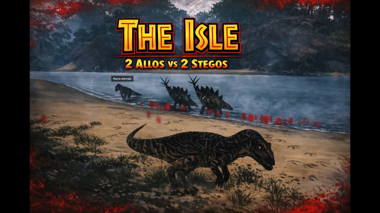 2 Allos vs 2 Stegos | Luta épica com final trágico | The Isle ...
