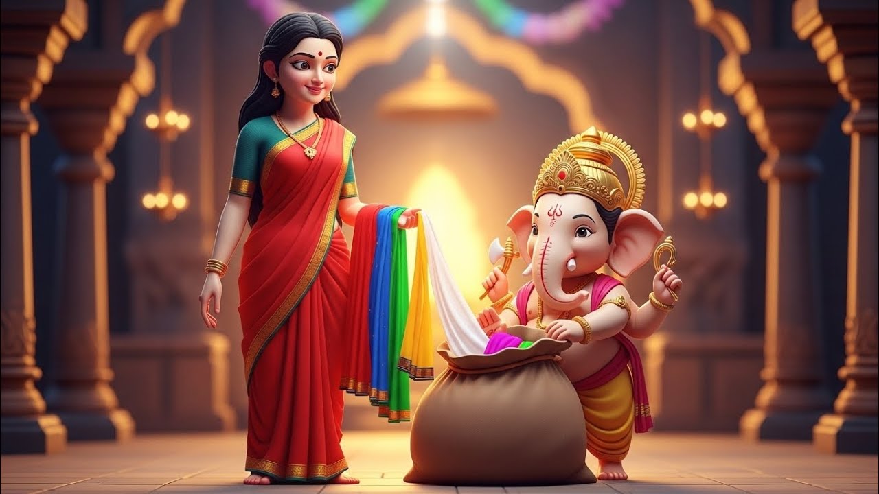 “3D Cartoon Ganesh Ji & Mata Rani | Divine Astra Shastra Packing ...