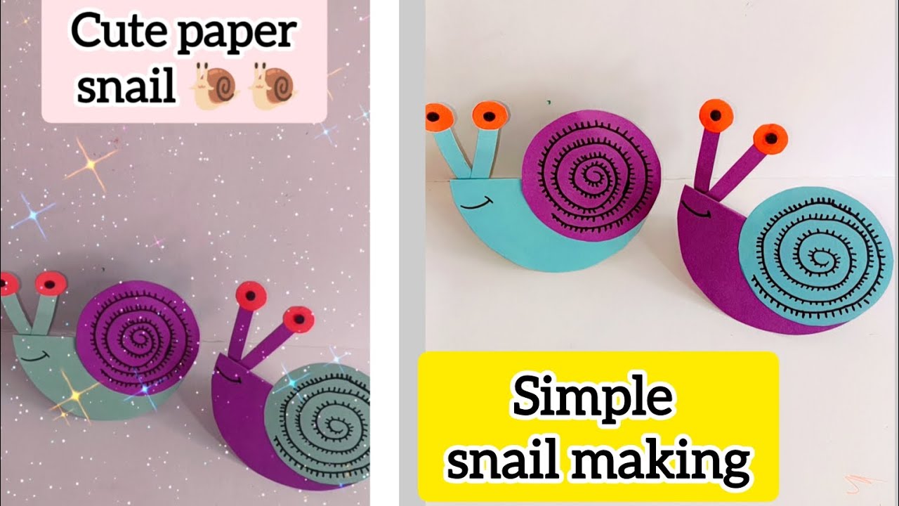 How to make cute paper snail. Diy #cutepapercraft #craft #artandcraft # ...