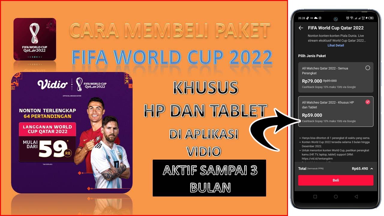 Cara Membeli Paket Piala Dunia Fifa World Cup 2022 Qatar Untuk HP dan ...