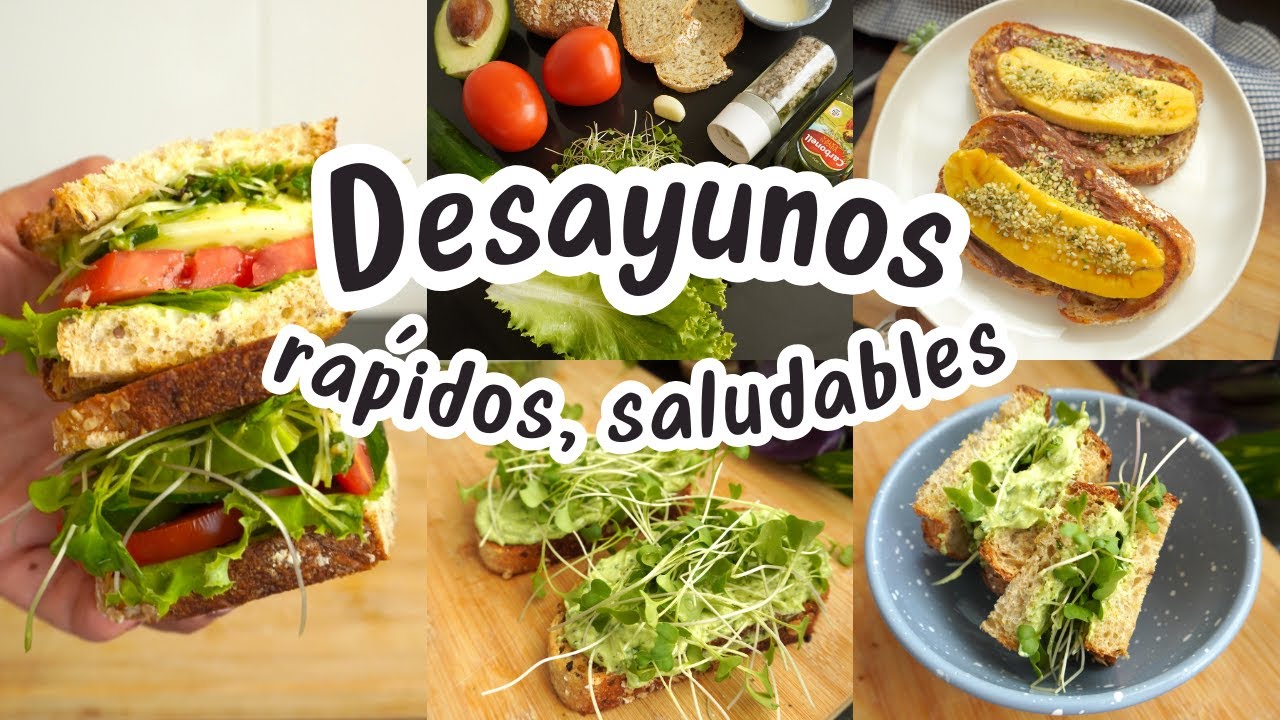 Desayunos Fáciles en 10 minutos | Sandwiches Saludables - YouTube