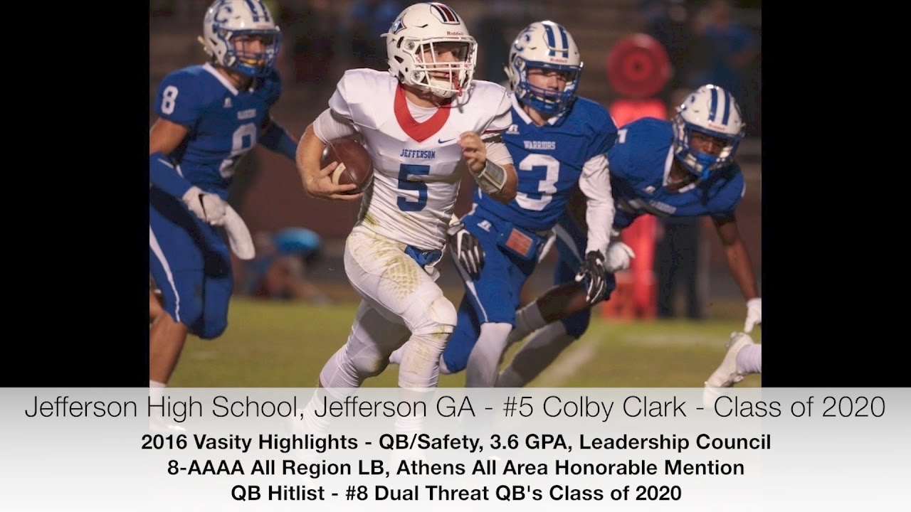 Colby Clark Highlights - QB/Safety - Class of 2020 - YouTube