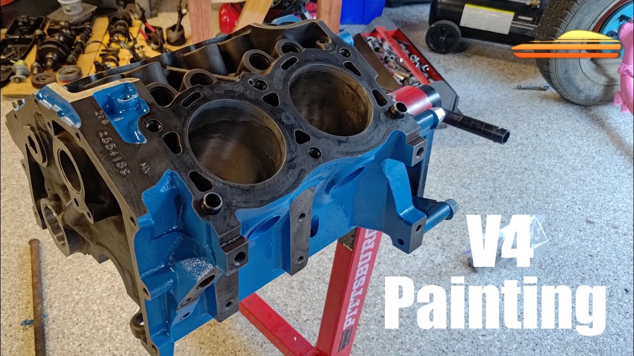 Painting A Rare V4 Engine For My Saab Sonett - YouTube