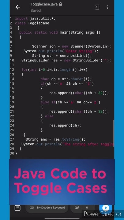 Java Code To Toggle Cases 💯 Shorts Viral Coding Java Programming Youtube