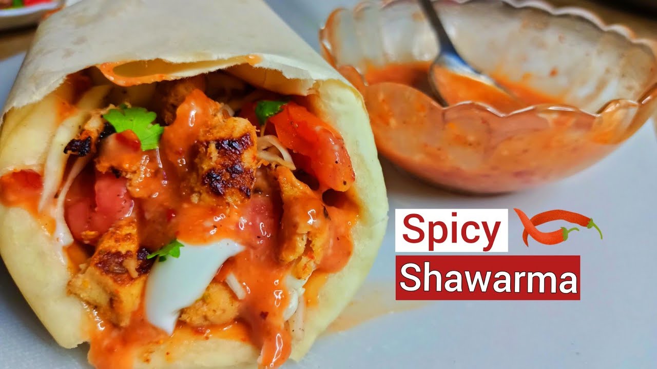 SPICY Chicken Shawarma Recipe by Food & Art (Fast Food Recipes) - YouTube