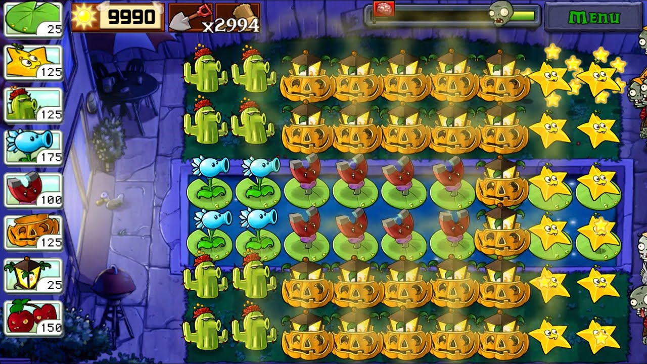 Plants vs. Zombies Gameplay Adventures:Magnet-shrooms & Planterns light ...
