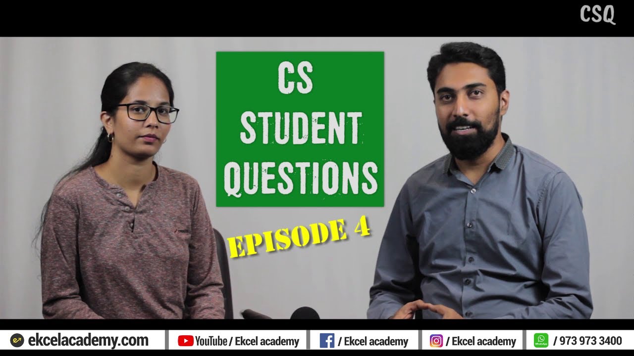CS Student Questions : Episode 4 - CS for Working Professionals - YouTube