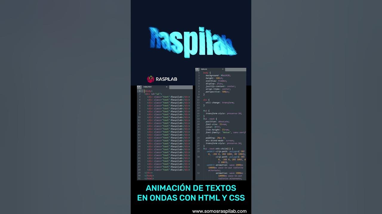 #shorts Textos animados con CSS https://acortar.link/Mxvtxj - YouTube