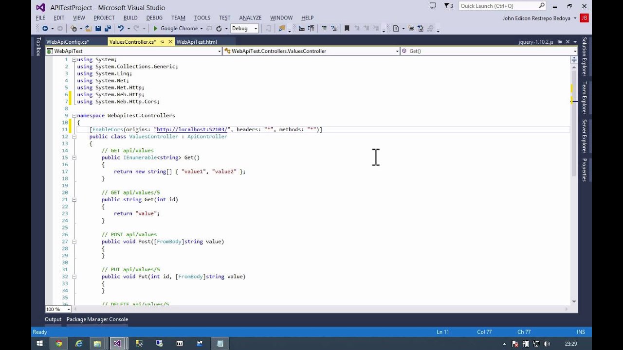 Habilitar Cors En Webapi Youtube