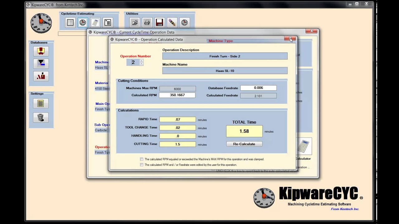 Machine Shop Cycletime Estimating with KipwareCYC® from Kentech Inc ...