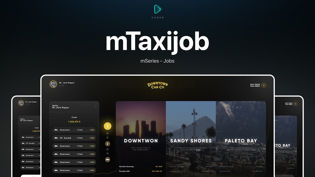 CodeM mTaxijob | Discord : https://discord.gg/2Nb5mRmX - YouTube