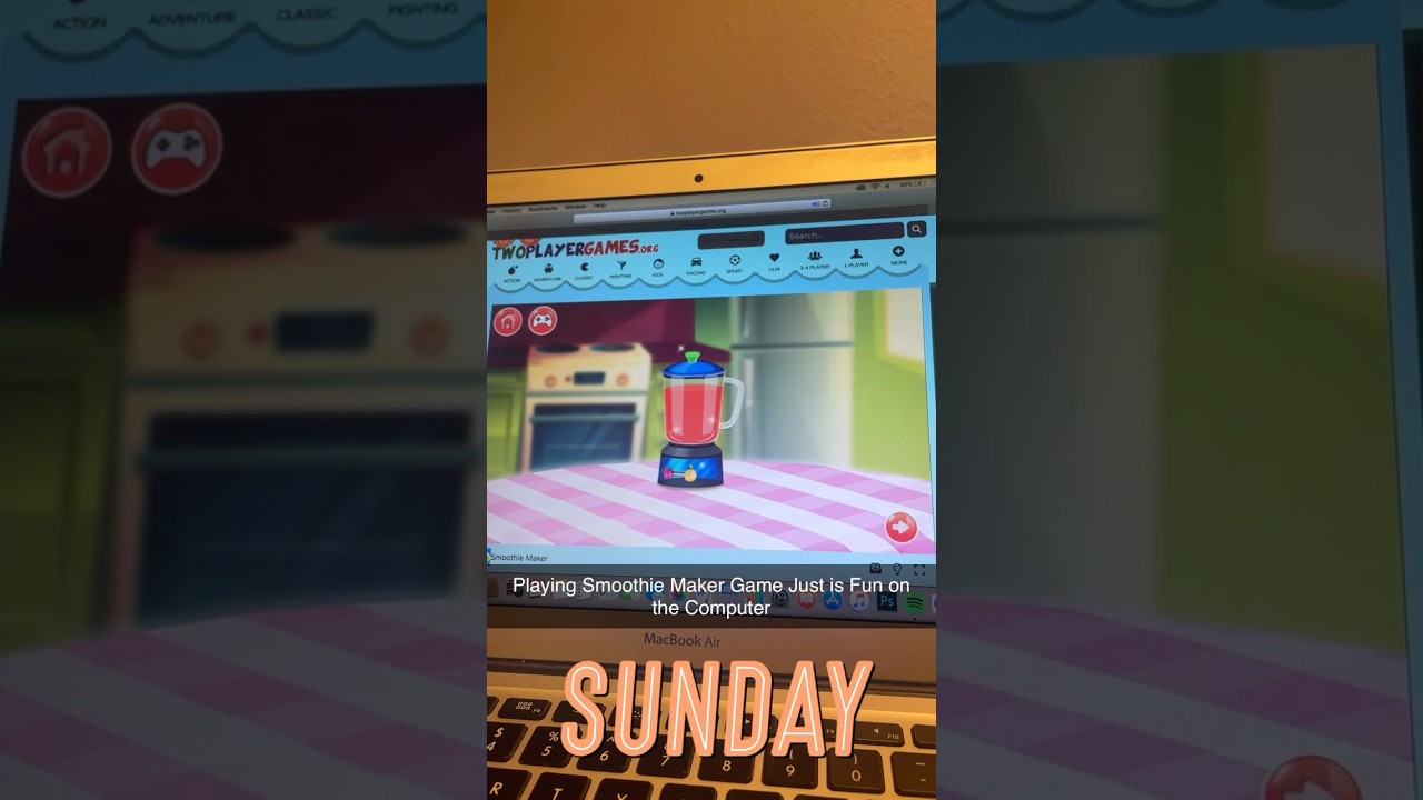Playing Smoothie Maker Game Just is Fun on the Computer - YouTube