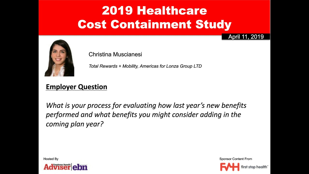 2019 Healthcare Cost Containment Report webinar - YouTube