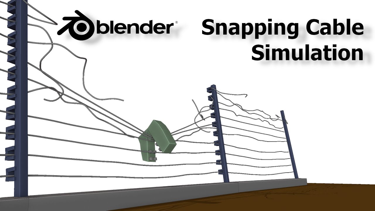 Rope/Cable simulation in Blender 2.93 (snapping the cable) - YouTube