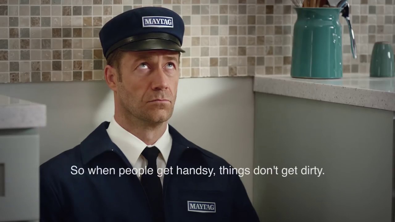 Maytag Man Kitchen Sweet Commercial Handsy - YouTube