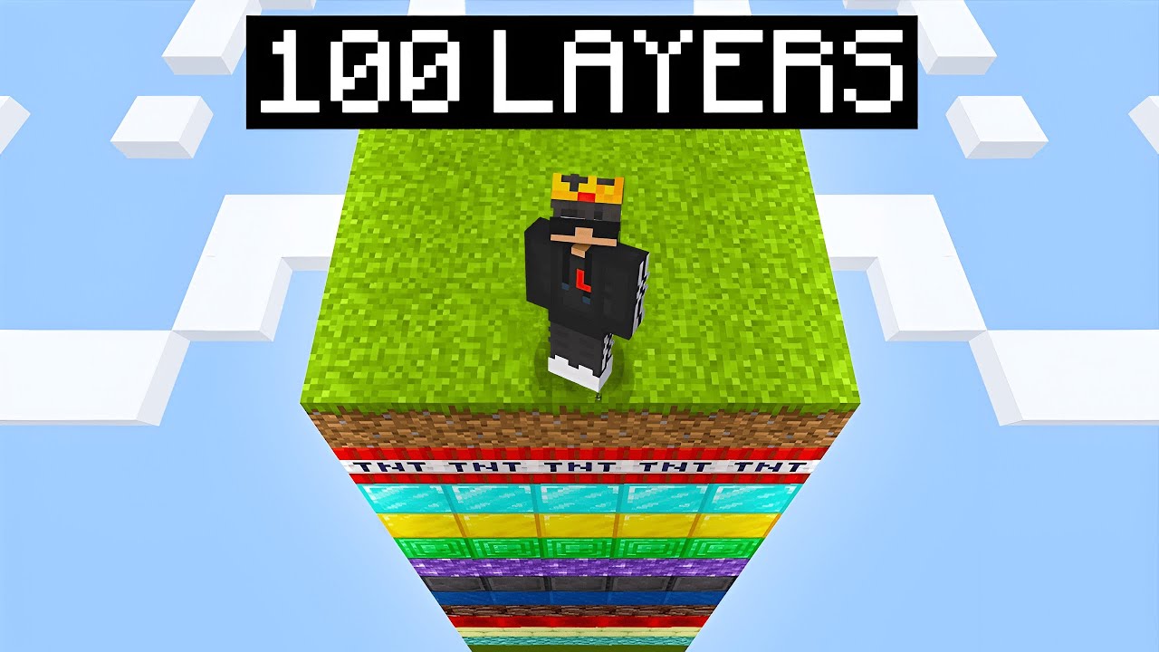 100 Days, But It’s a RANDOM Layer One Chunk in Minecraft - YouTube