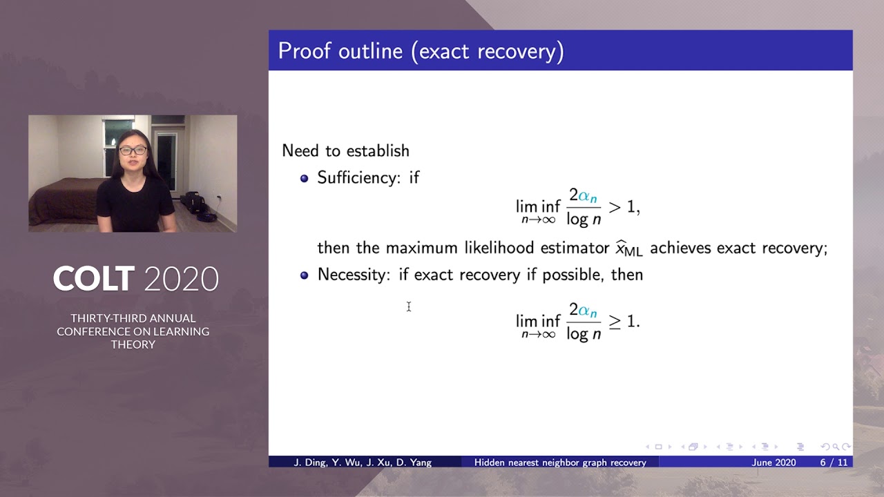 Consistent recovery threshold of hidden nearest neighbor graphs - YouTube