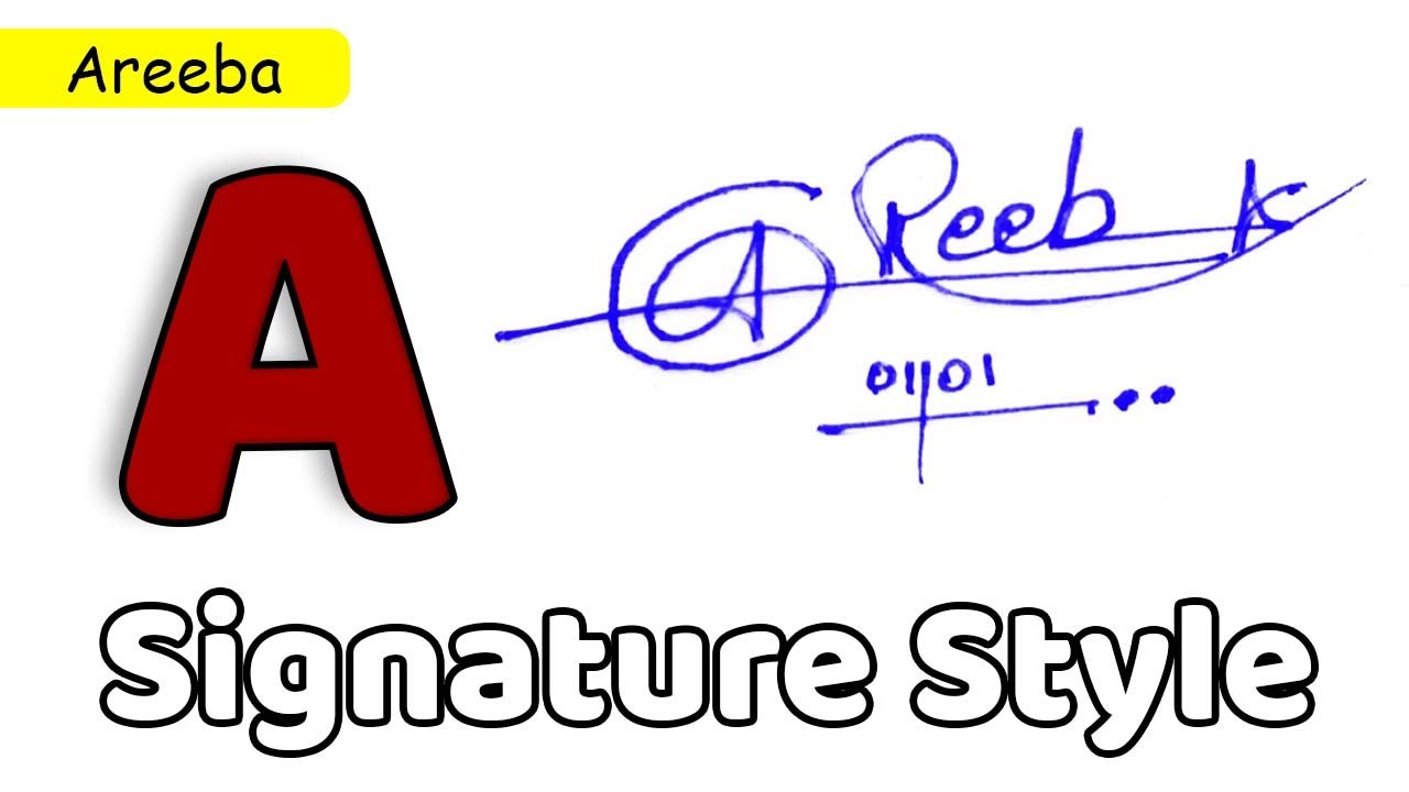 Areeba Name Signature Style | A Signature Style | Signature Style of My ...