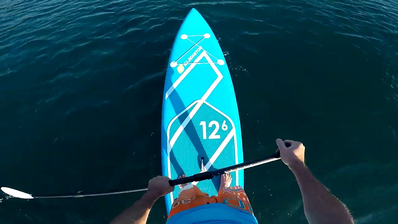 Тест САП доски GLADIATOR BL12,6 на Черном море SUP surfing - YouTube