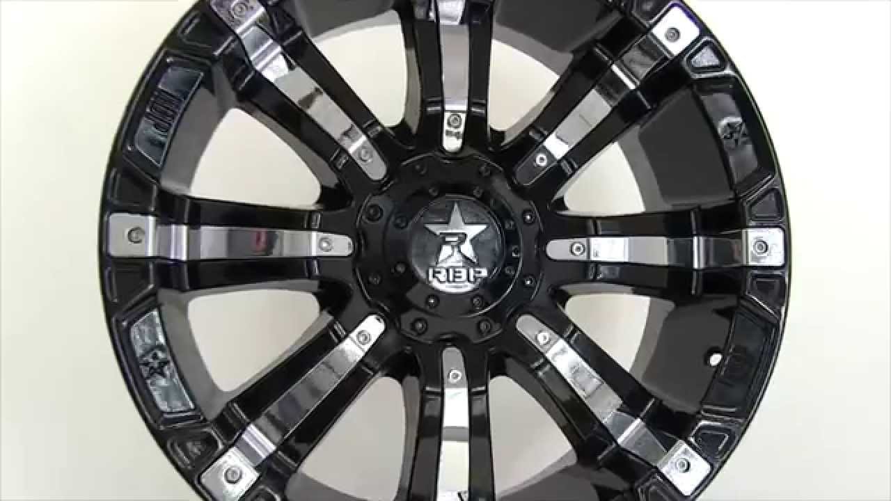 RBP Rolling Big Power 94-R Gloss Black Chrome Inserts 20x9 - YouTube