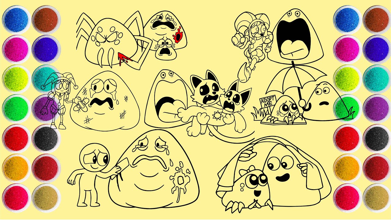 [Drawing] Pou, Poulina, Spider Pou, Bou's Revenge - Coloring - Sand ...