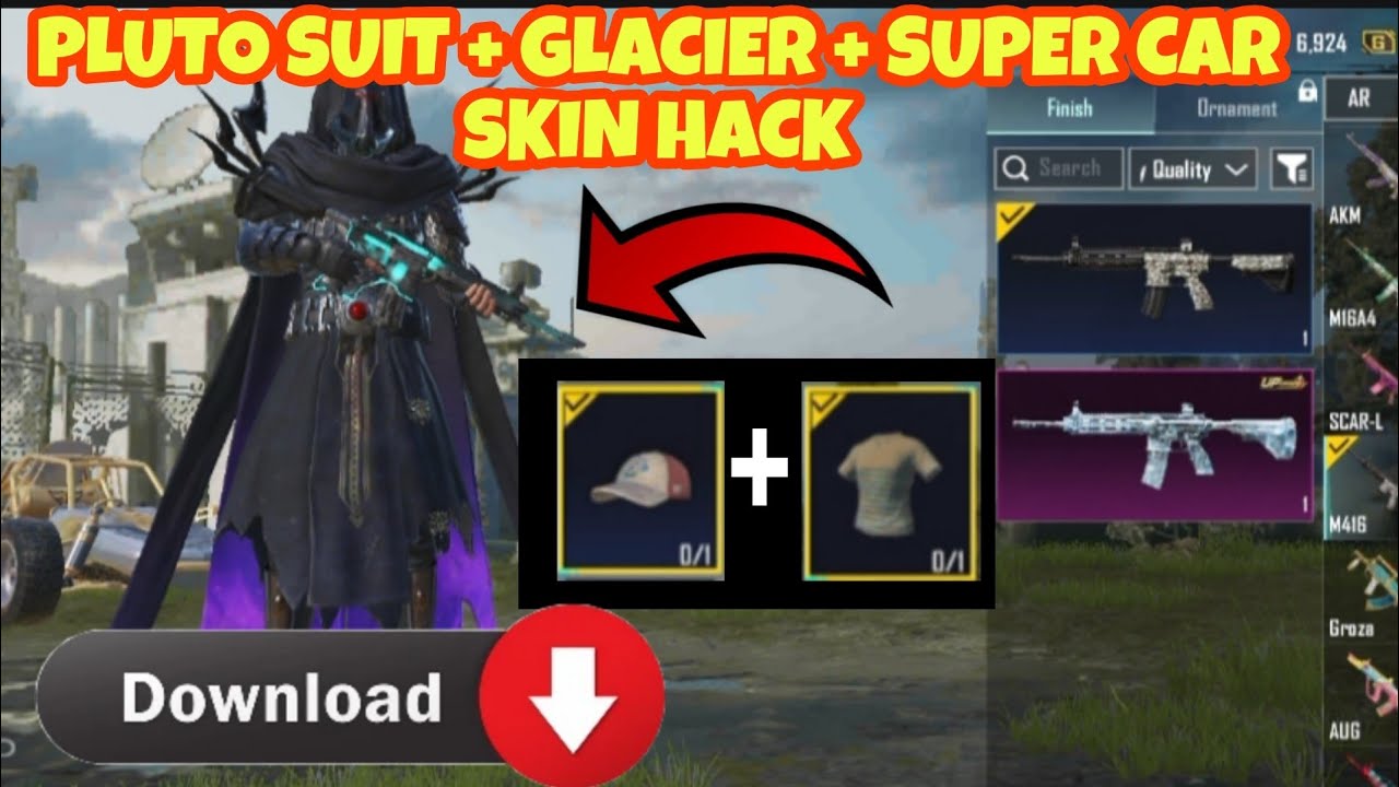 PUBG GLACIER + X SUIT SKIN HACK || PUBG GL VNG BGMI - YouTube